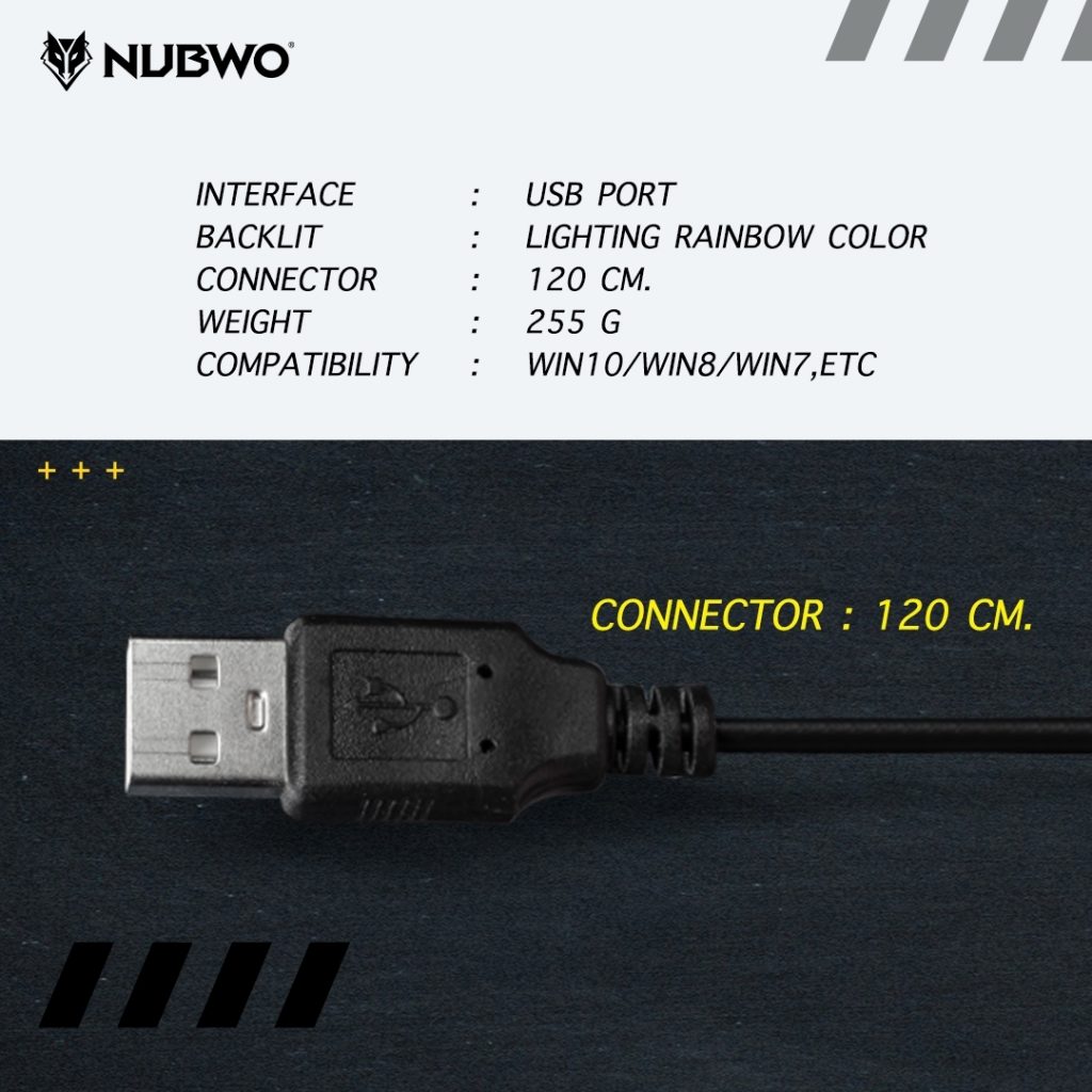 Orca คีย์บอร์ดเกมมิ่ง รุ่น Nk40 - NUBWO