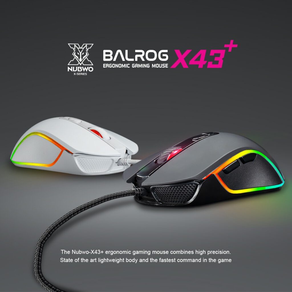 เมาส์เกมมิ่ง รุ่น X43 PLUS - NUBWO