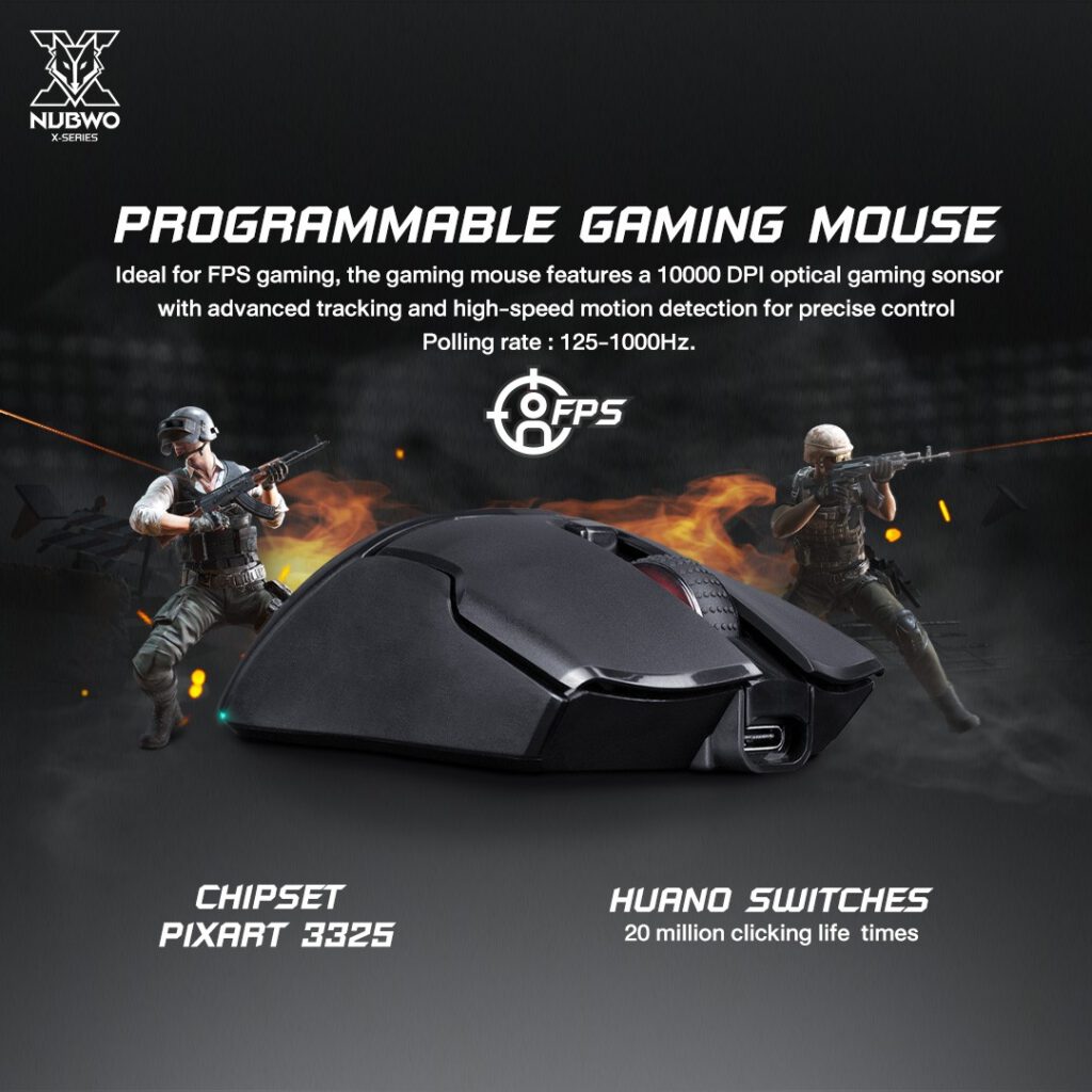 เมาส์เกมมิ่ง รุ่น ANTARES X58 - NUBWO