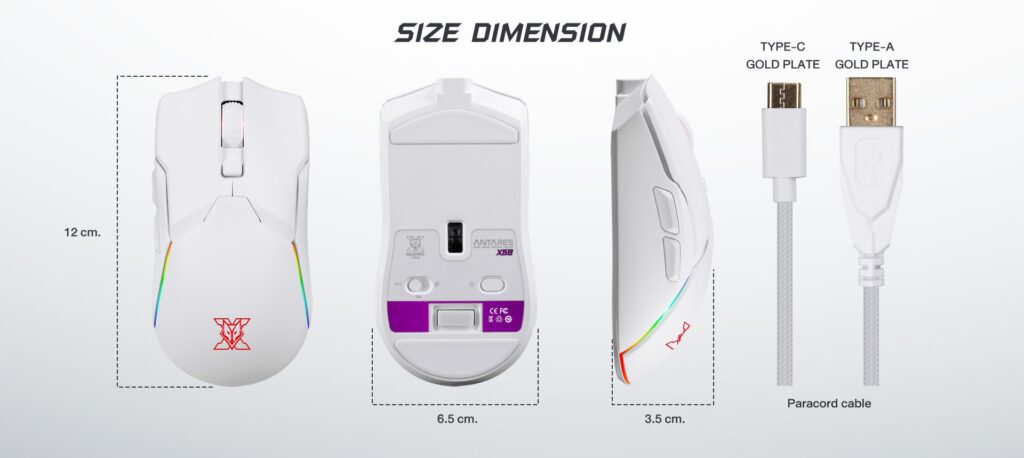 เมาส์เกมมิ่ง รุ่น ANTARES X58 - NUBWO