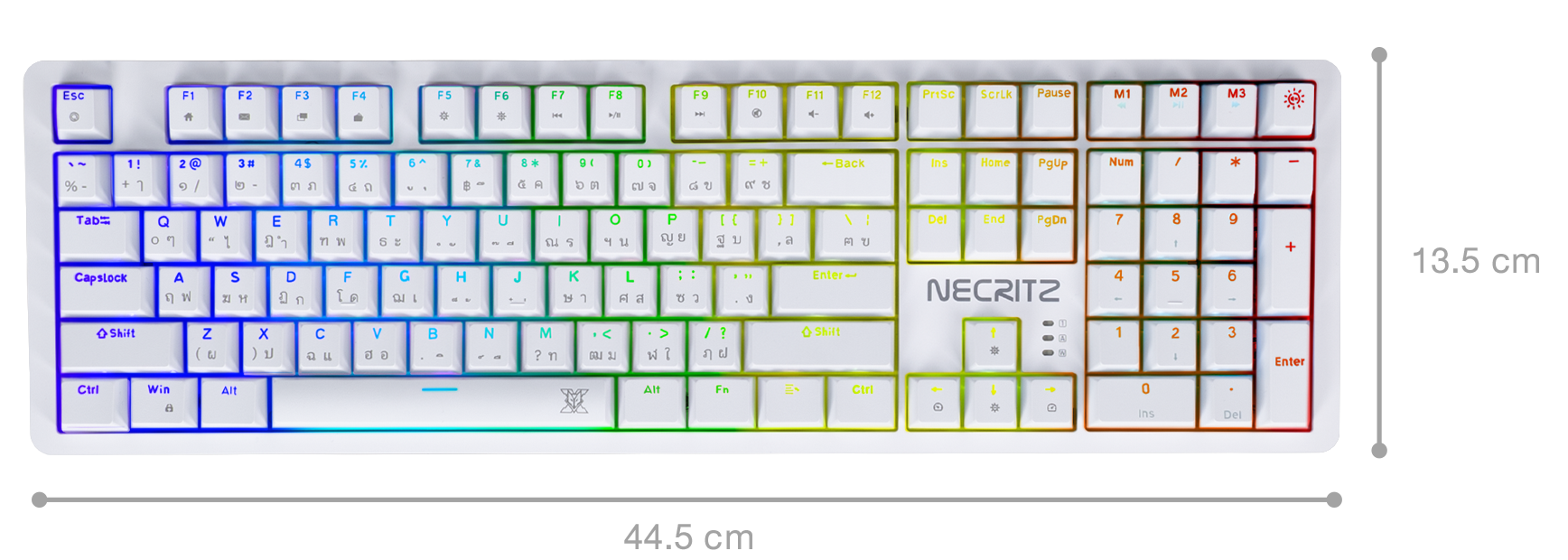 คีย์บอร์ดเกมมิ่ง รุ่น X37 NECRITZ - NUBWO