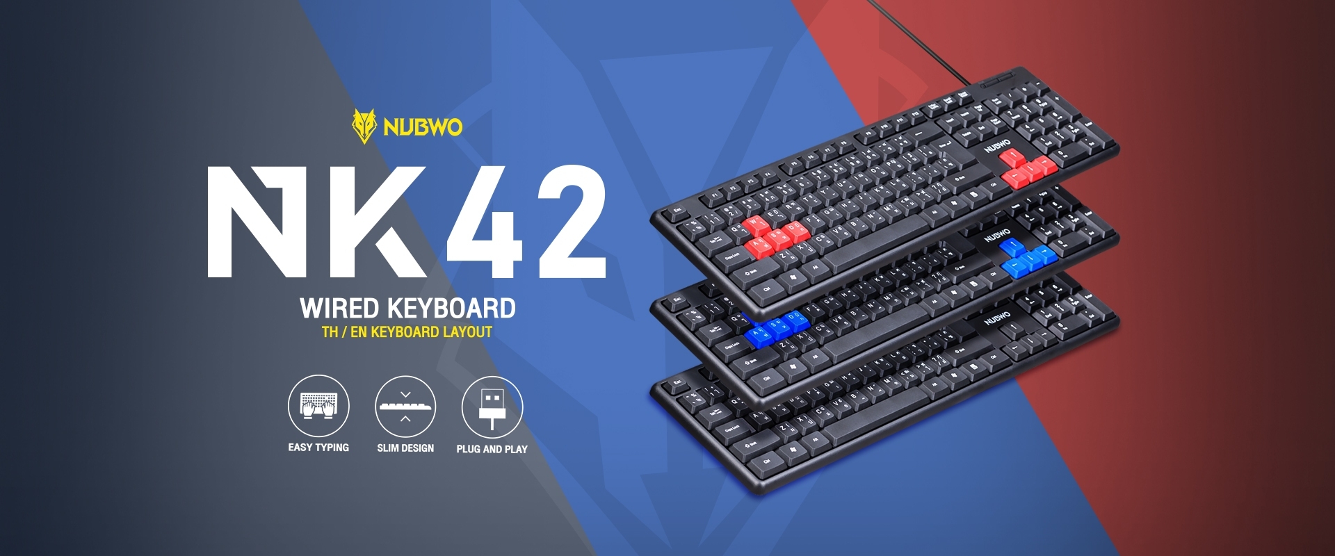 คีย์บอร์ดเกมมิ่ง รุ่น NK42 - NUBWO