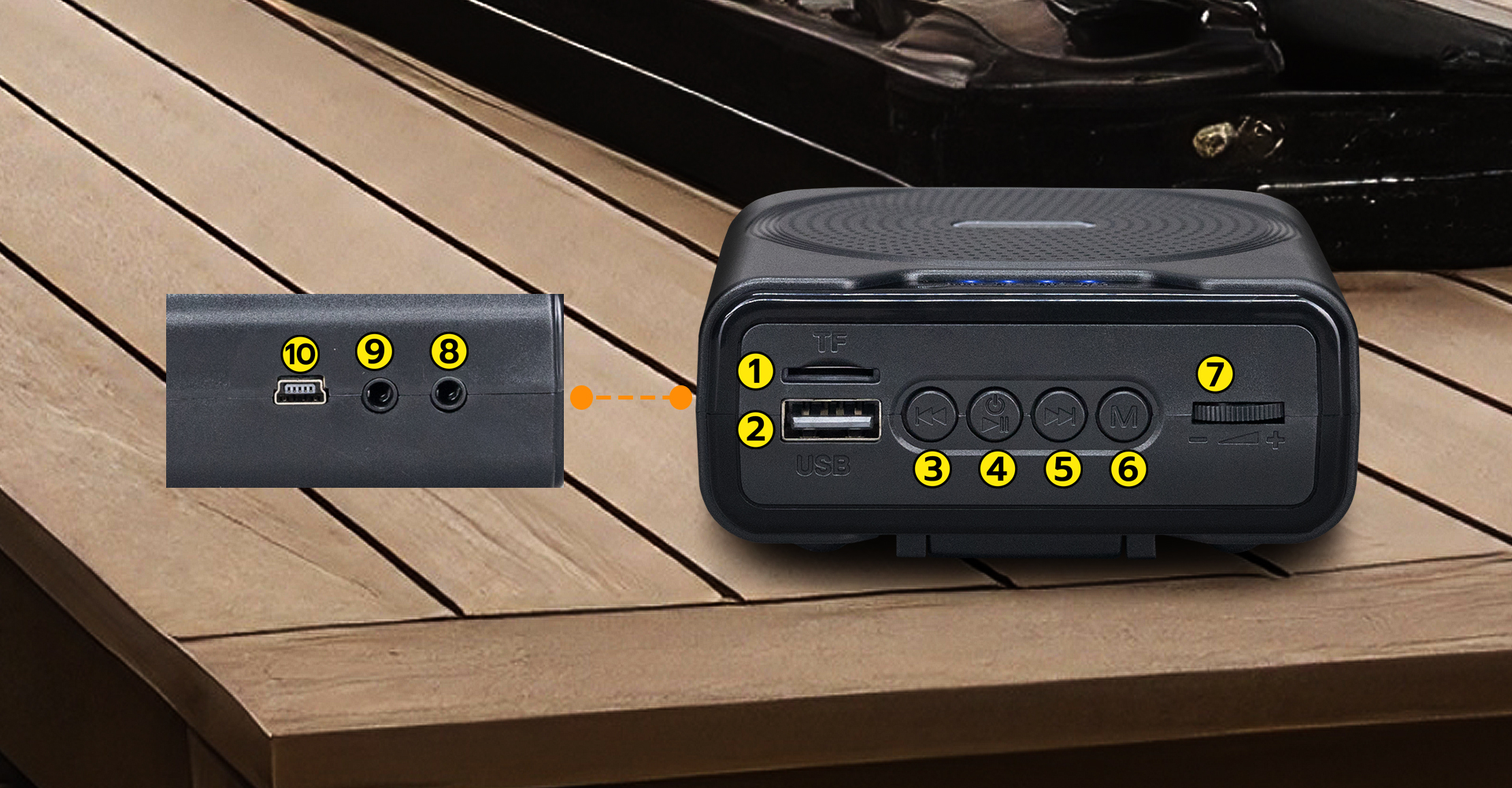 เครื่องขยายเสียงพร้อมไมโครโฟน รุ่น NS52 - NUBWO